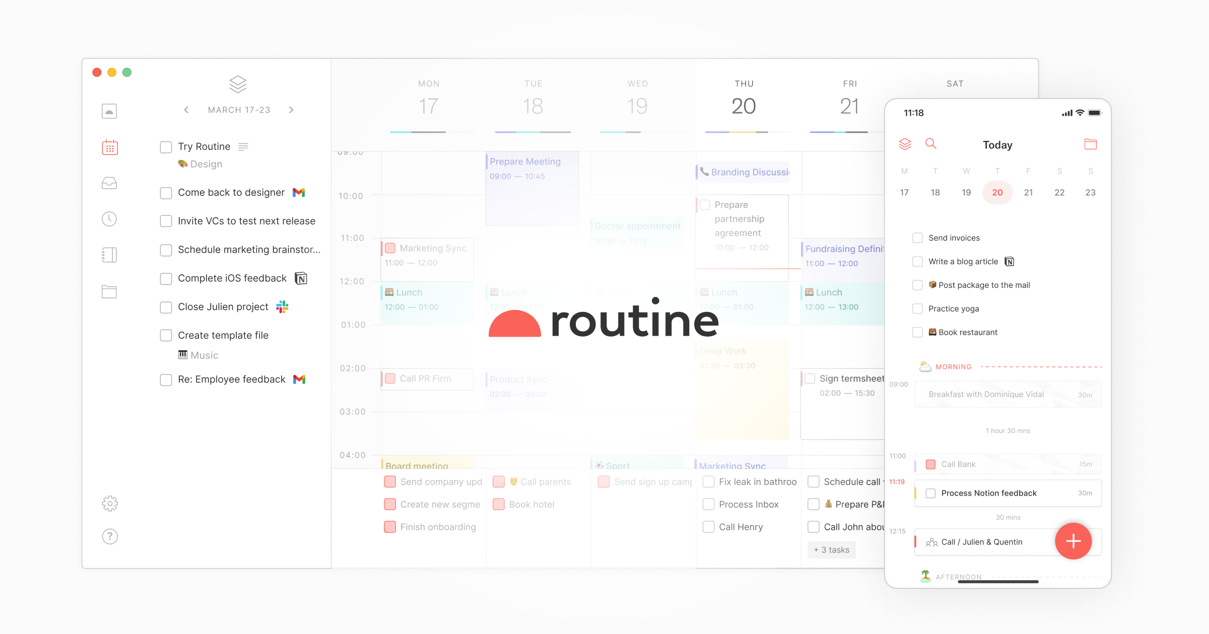 Your Everyday AI-Powered App · Routine